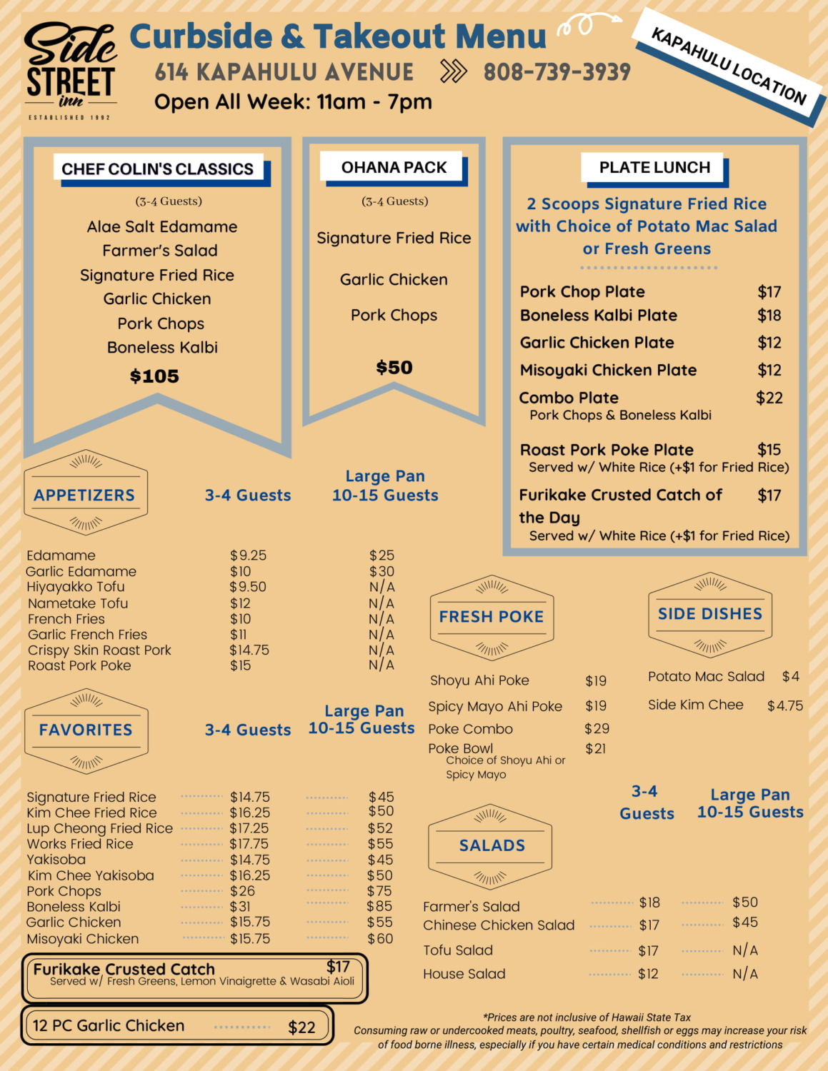 Curbside & Takeout Menu Updated 8.20.20-1 - Side Street Inn