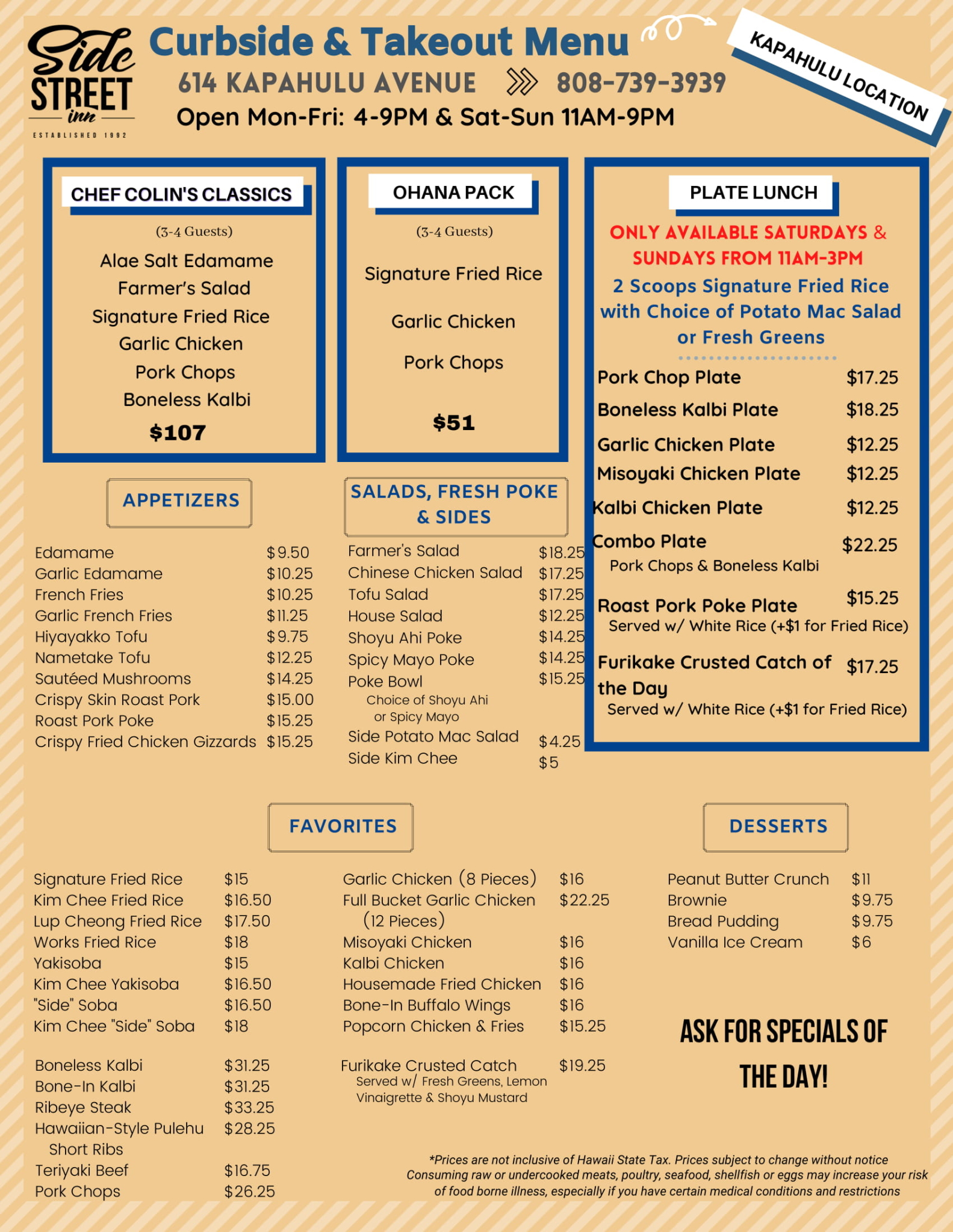 Curbside & Takeout Menu Updated 01.07.21-1 - Side Street Inn